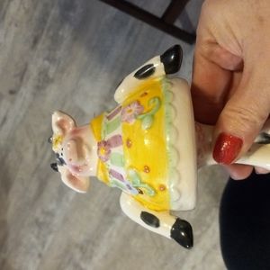 Hand Crafted | Art | Country Whimsical Cows Bobble Heads Ceramic | Poshmark